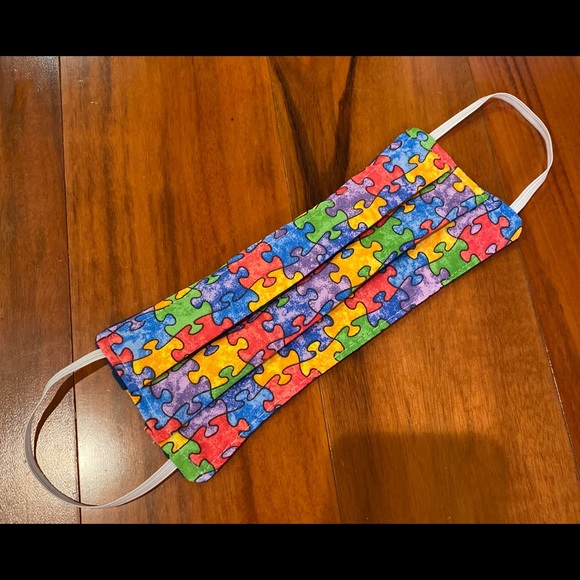 Accessories | Autism Spectrum Rainbow Puzzle Pieces Face Mask | Poshmark